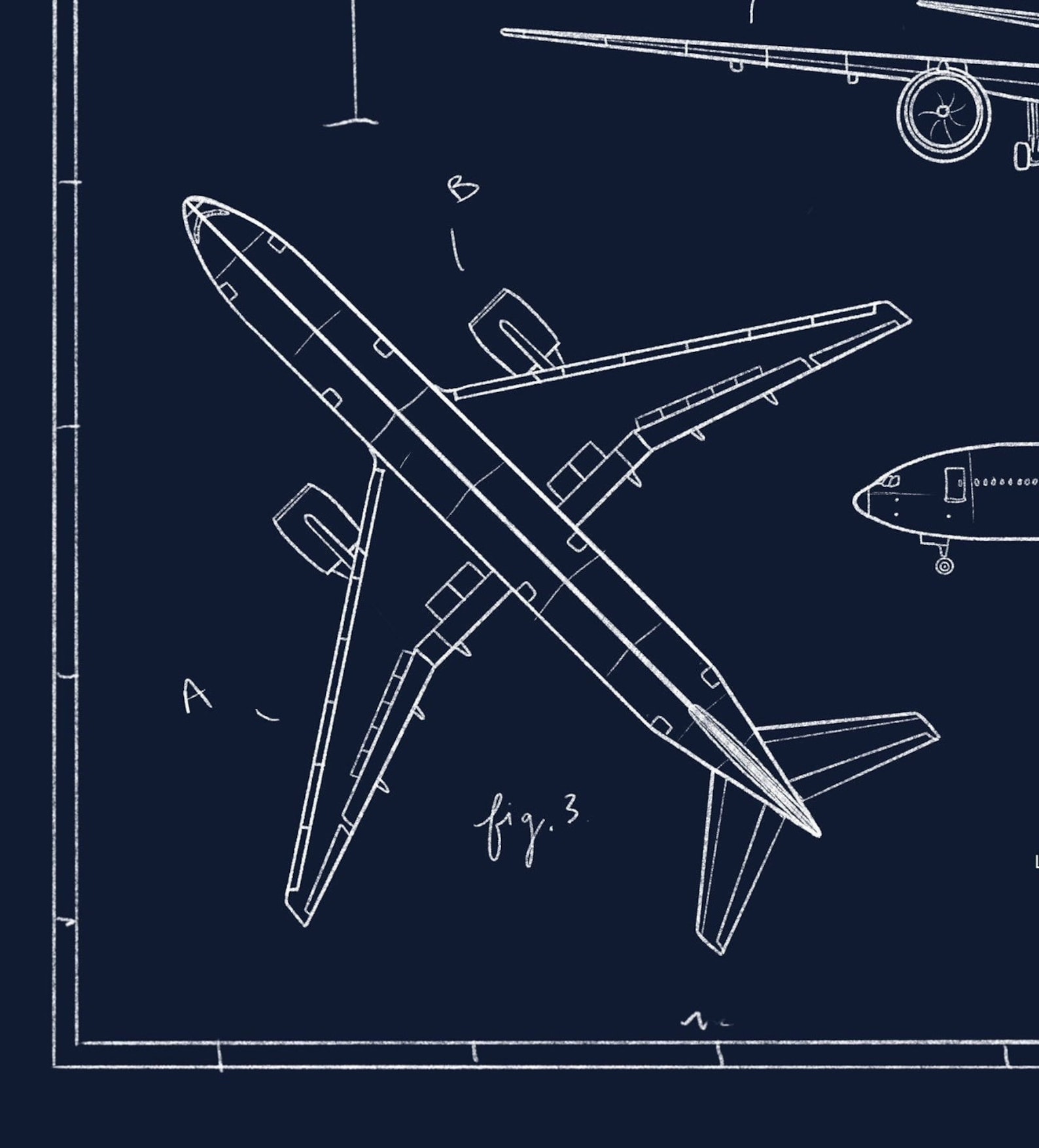 Customizable Boeing 777 Blueprint Illustration - Etsy