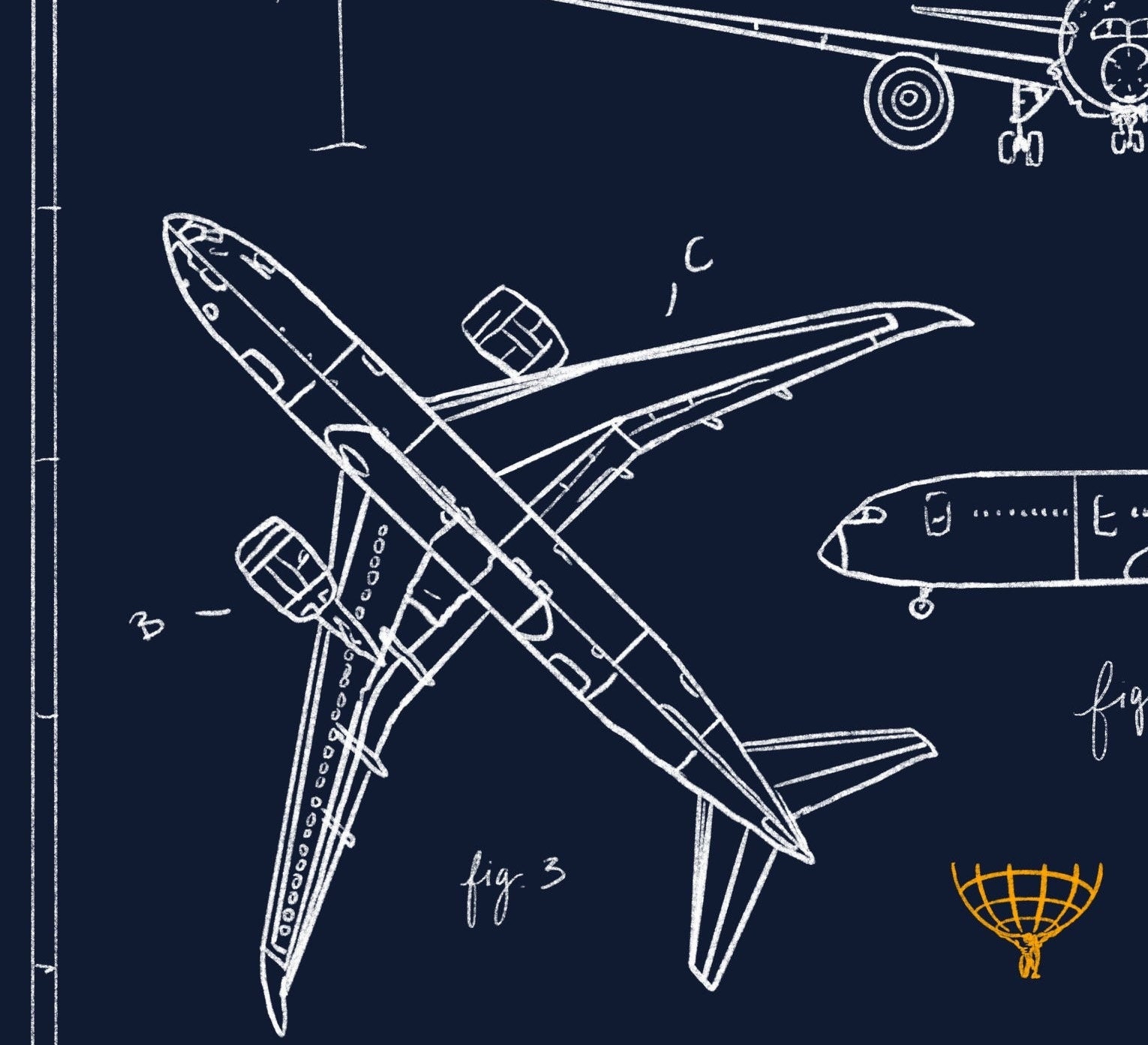 Customizable Atlas Air Boeing 787 Blueprint Illustration - Etsy UK