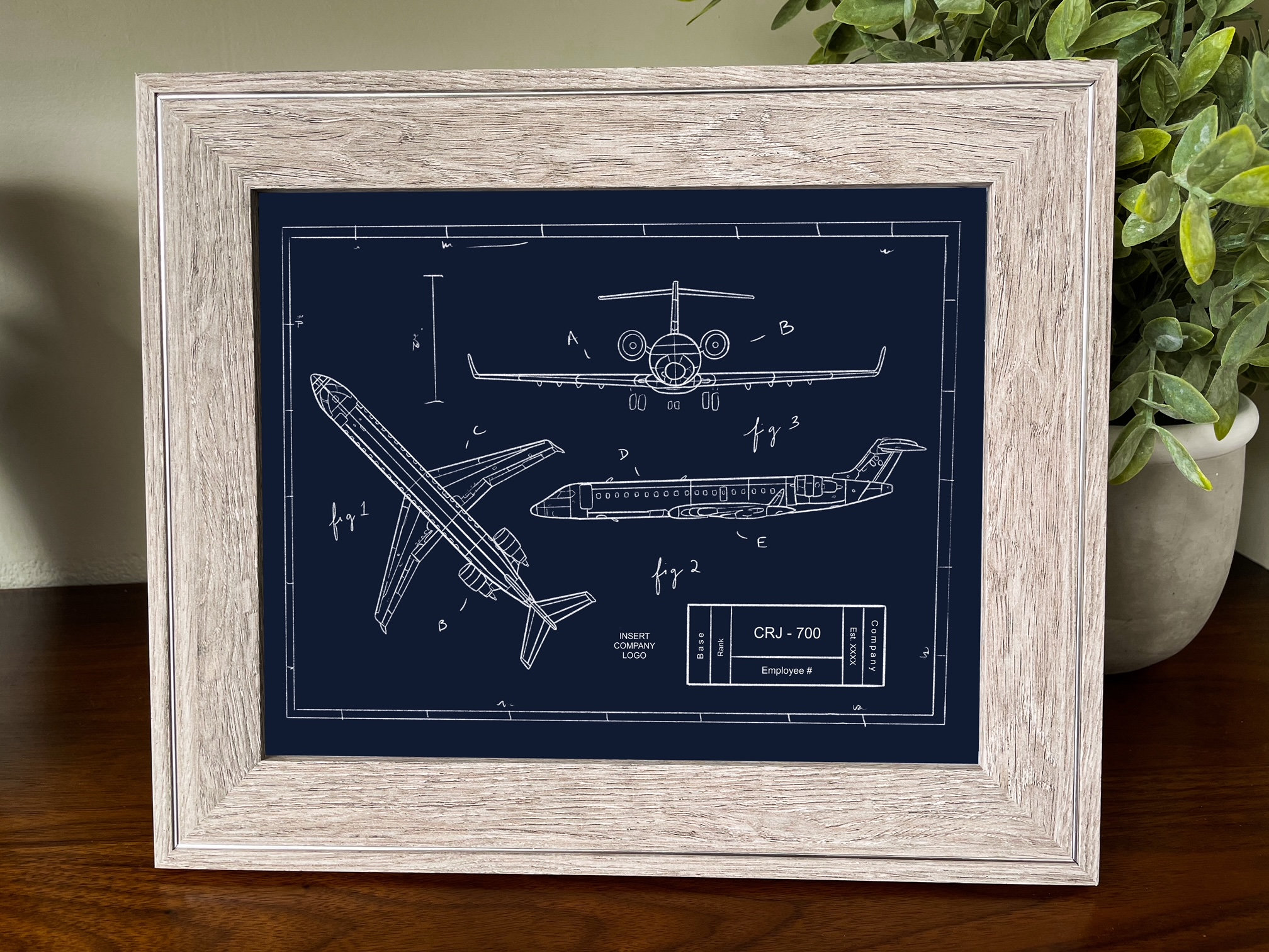 Customizable CRJ-700 Blueprint Illustration - Etsy