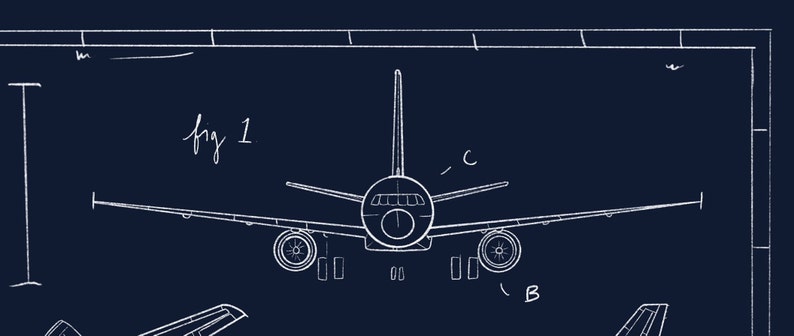 Customizable Airbus A320 Blueprint Illustration - Etsy