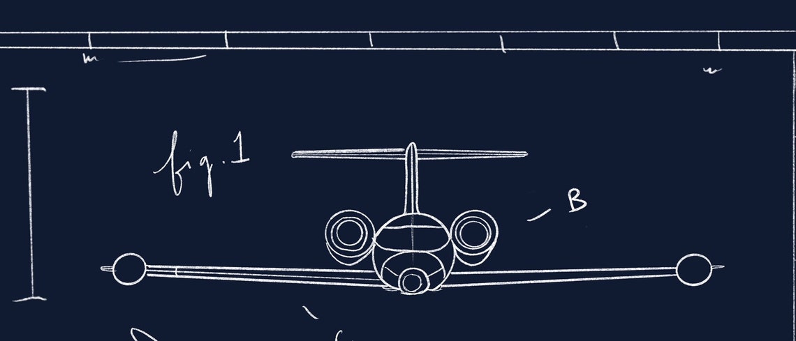 Customizable Learjet 35A Blueprint Illustration - Etsy