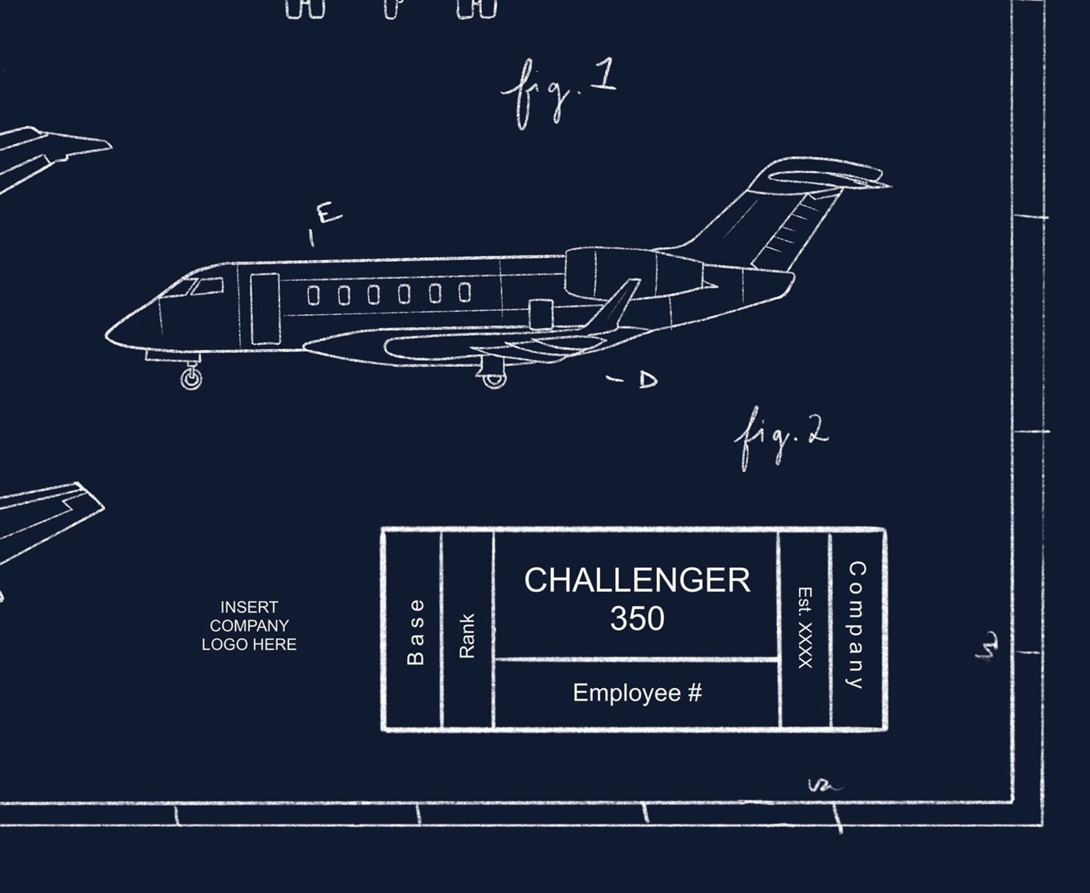 Customizable Challenger 350 Blueprint Illustration - Etsy.de