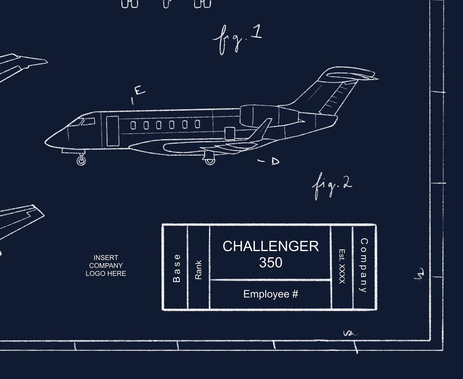 Customizable Challenger 350 Blueprint Illustration - Etsy.de