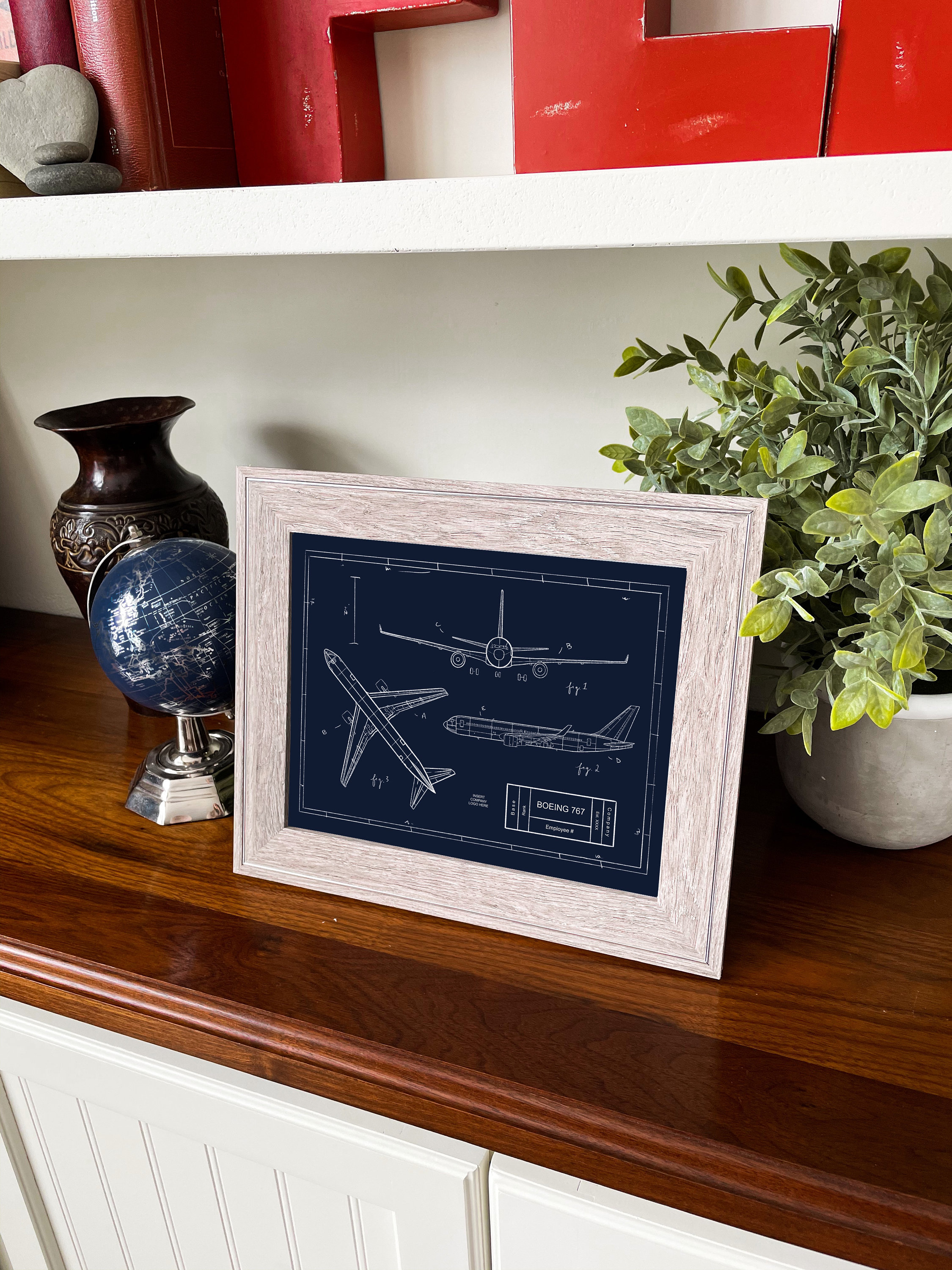 Customizable Boeing 767 Blueprint Illustration - Etsy