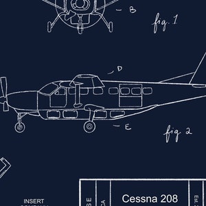 Customizable Cessna 208 Grand Caravan Blueprint Illustration - Etsy UK