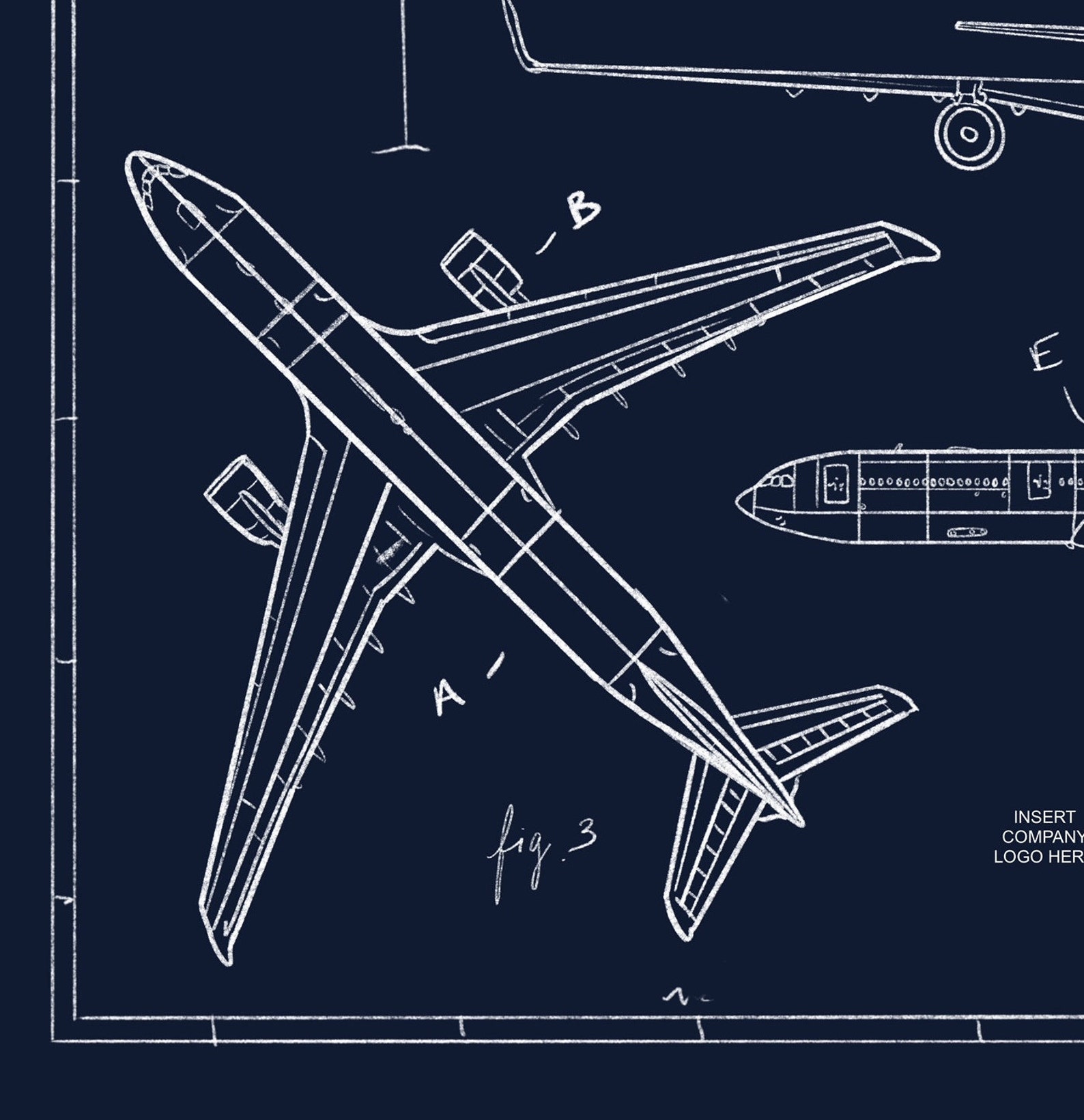 Customizable Airbus A330 Blueprint Illustration - Etsy