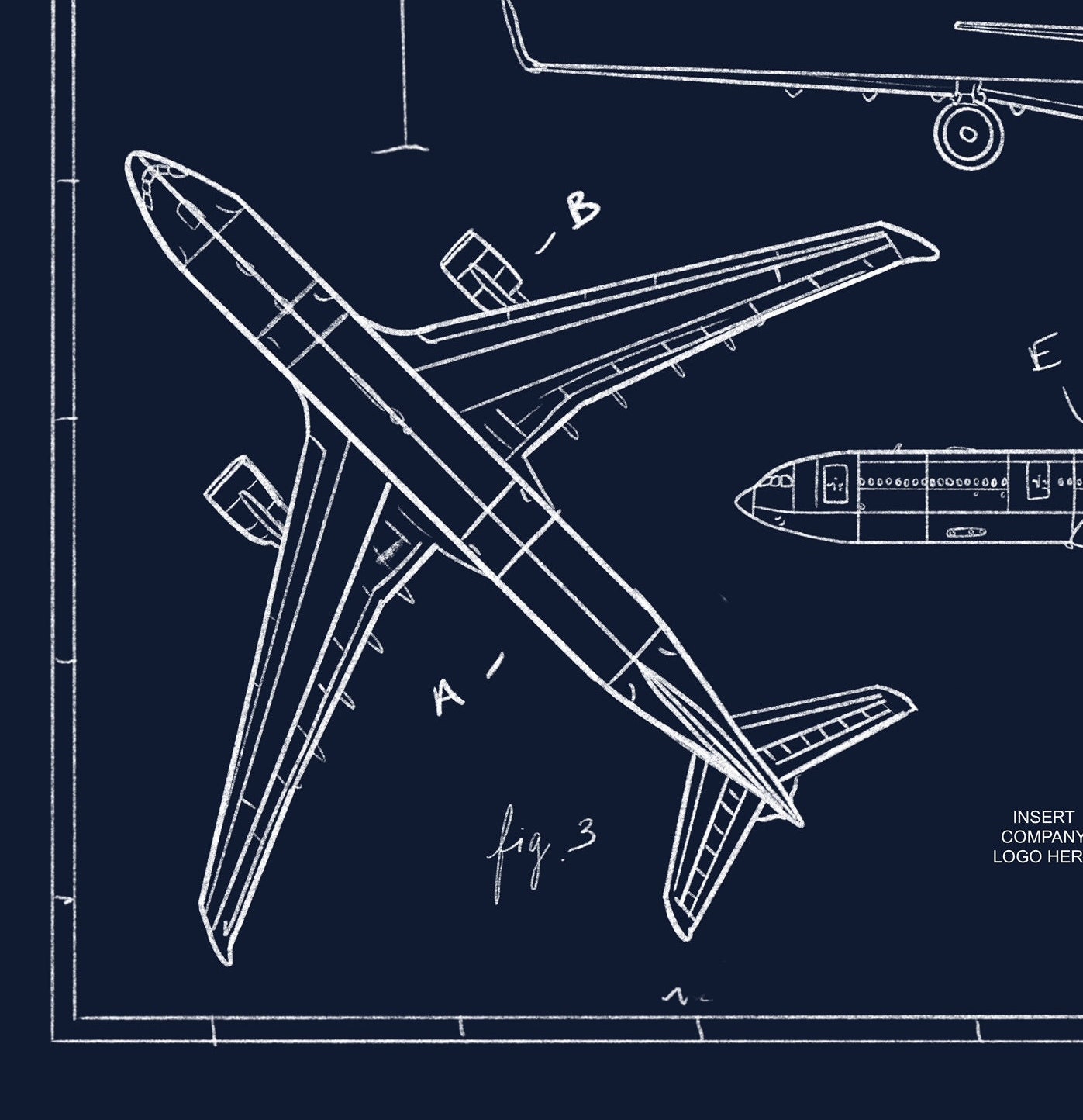 Customizable Airbus A330 Blueprint Illustration - Etsy