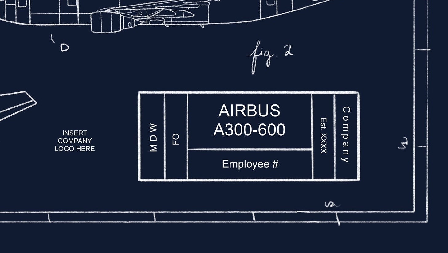 Customizable Airbus A300-600 Blueprint Illustration - Etsy
