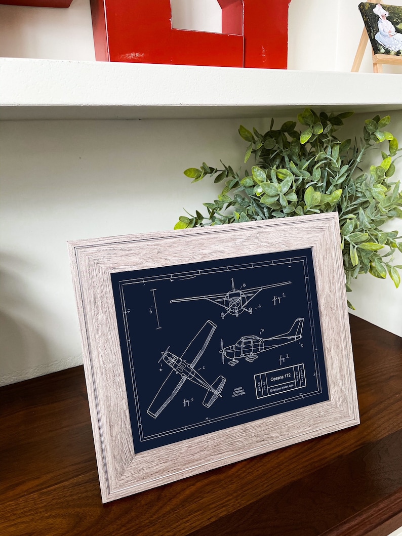 Customizable Cessna 172 Blueprint Illustration - Etsy