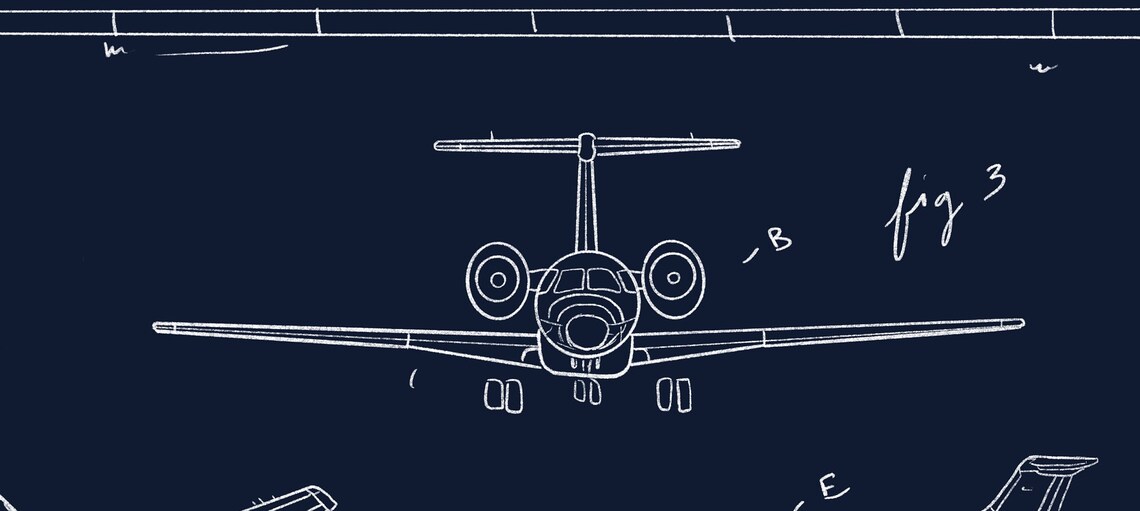Customizable Embraer ERJ 145 Blueprint Illustration - Etsy