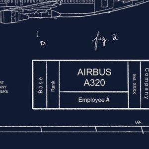 Customizable Airbus A320 Blueprint Illustration - Etsy