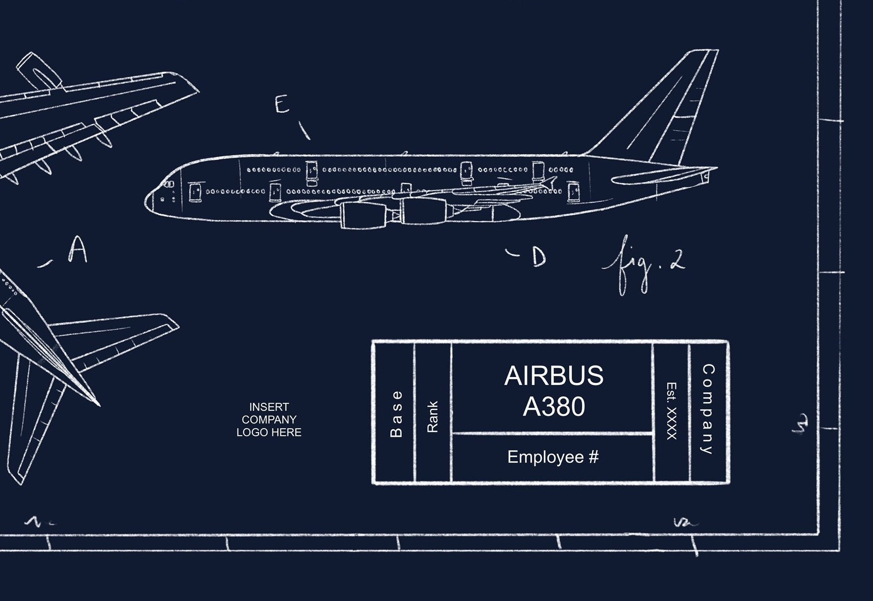 Customizable Airbus A380 Blueprint Illustration | Etsy