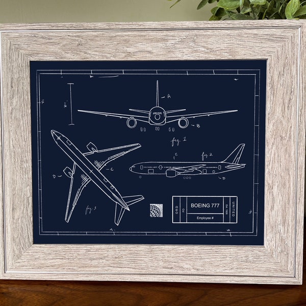 Boeing 777 Blueprint - Etsy