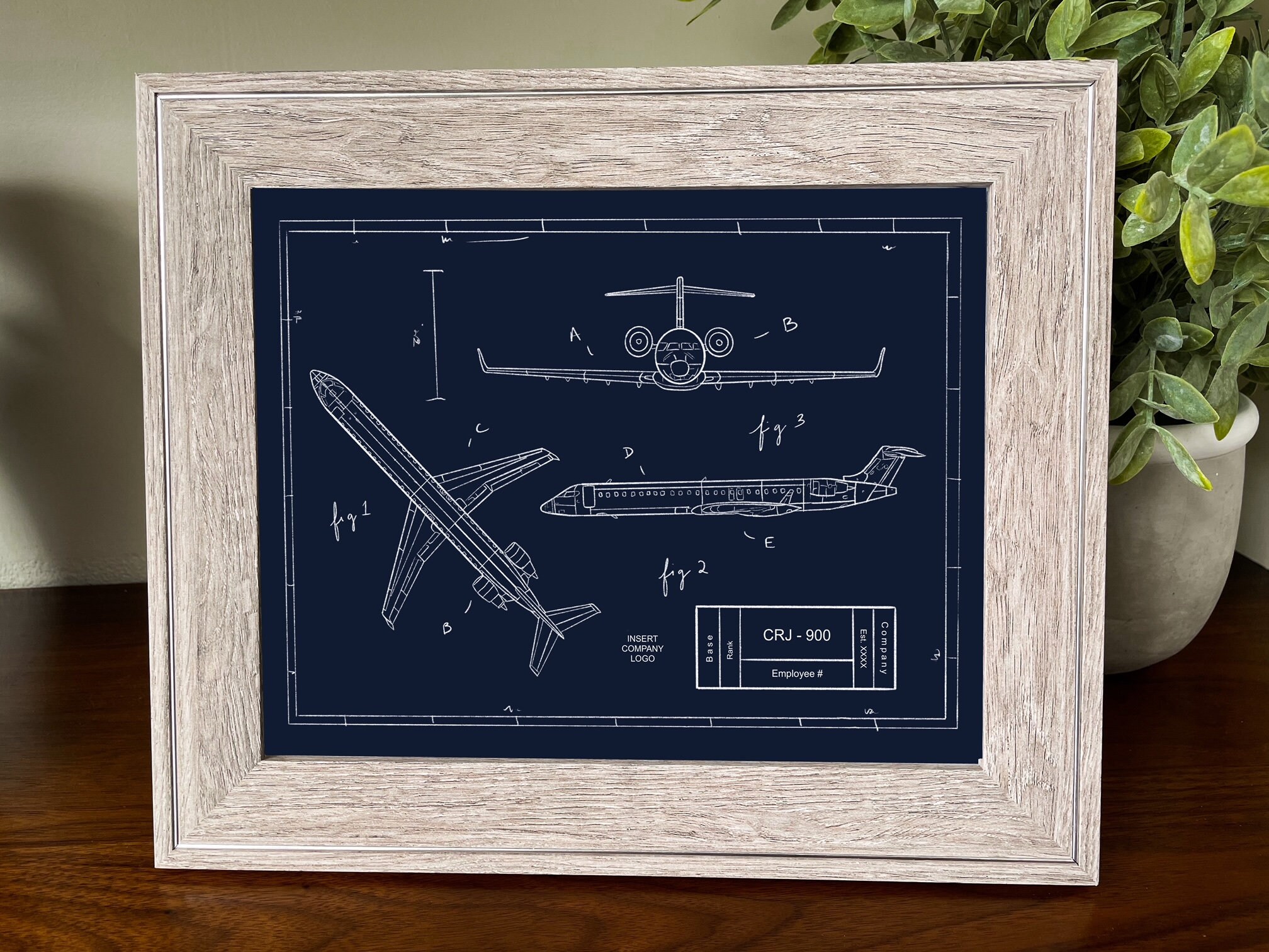 Customizable CRJ-900 Blueprint Illustration - Etsy