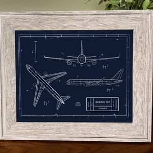 Customizable Boeing 767 Blueprint Illustration - Etsy