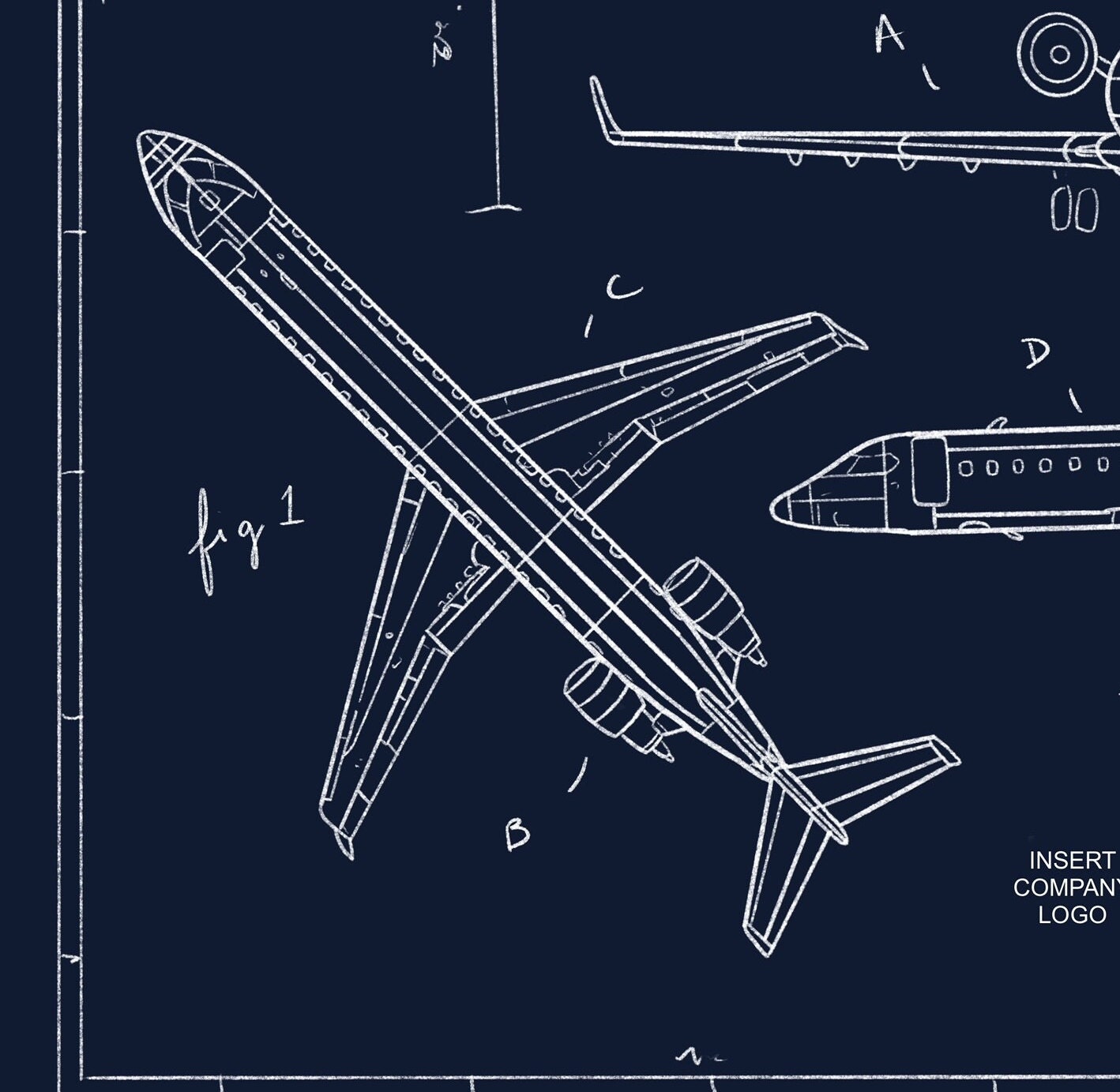 Customizable CRJ-700 Blueprint Illustration - Etsy