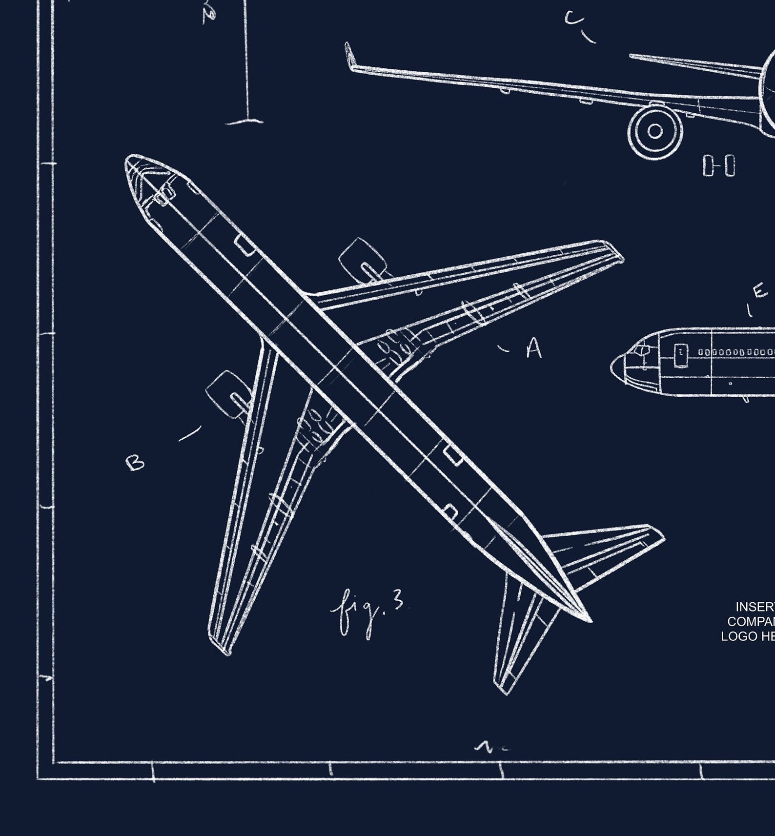 Customizable Boeing 767 Blueprint Illustration - Etsy