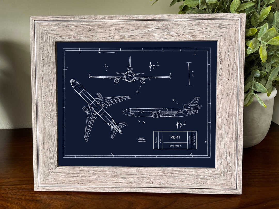 Customizable MD-11 Blueprint Illustration - Etsy
