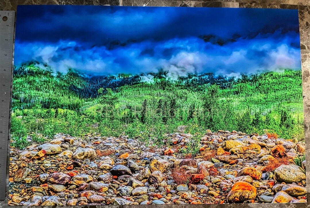 Forest and River Rocks Photo - Etsy