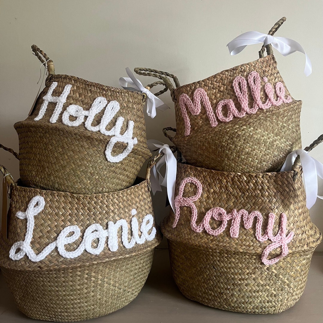 Personalised Storage Basket| Personalized Basket | Crochet | Knitted ...