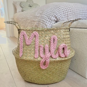 Personalised Storage Basket| Personalized Basket | Crochet | Knitted ...