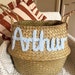 Personalised Storage Basket Personalized Basket Crochet Knitted Name ...