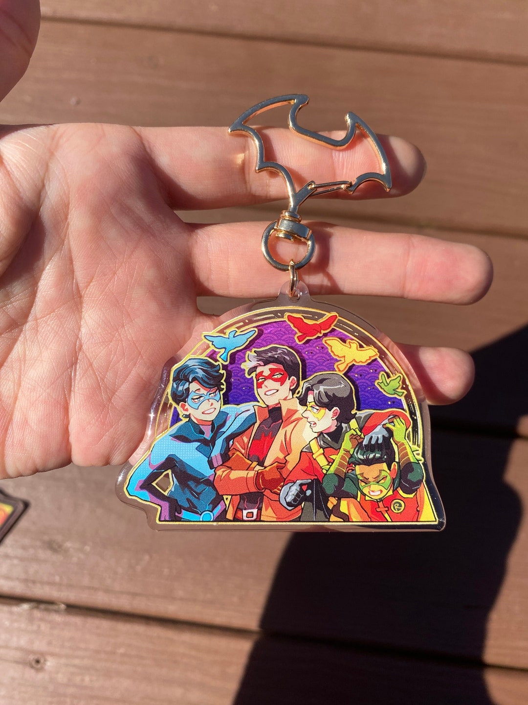 Robins Layered Acrylic Keychains - Etsy