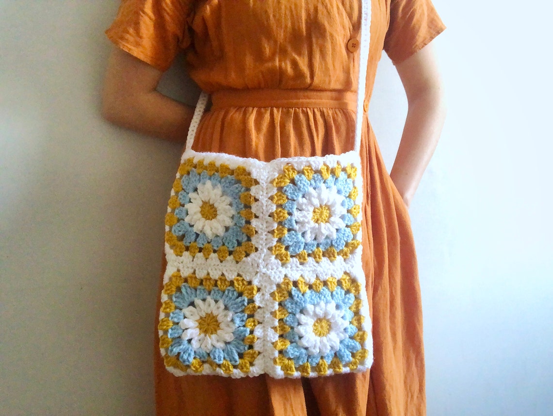 Crocheted Daisy Tote Bag PATTERN Digital Download - Etsy
