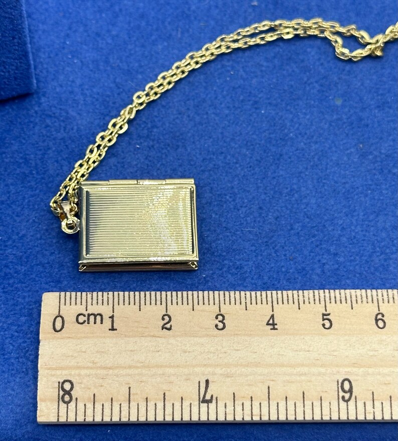 Gold Plated 18kt Book Style Locket With Detailed Engraved Cover ...