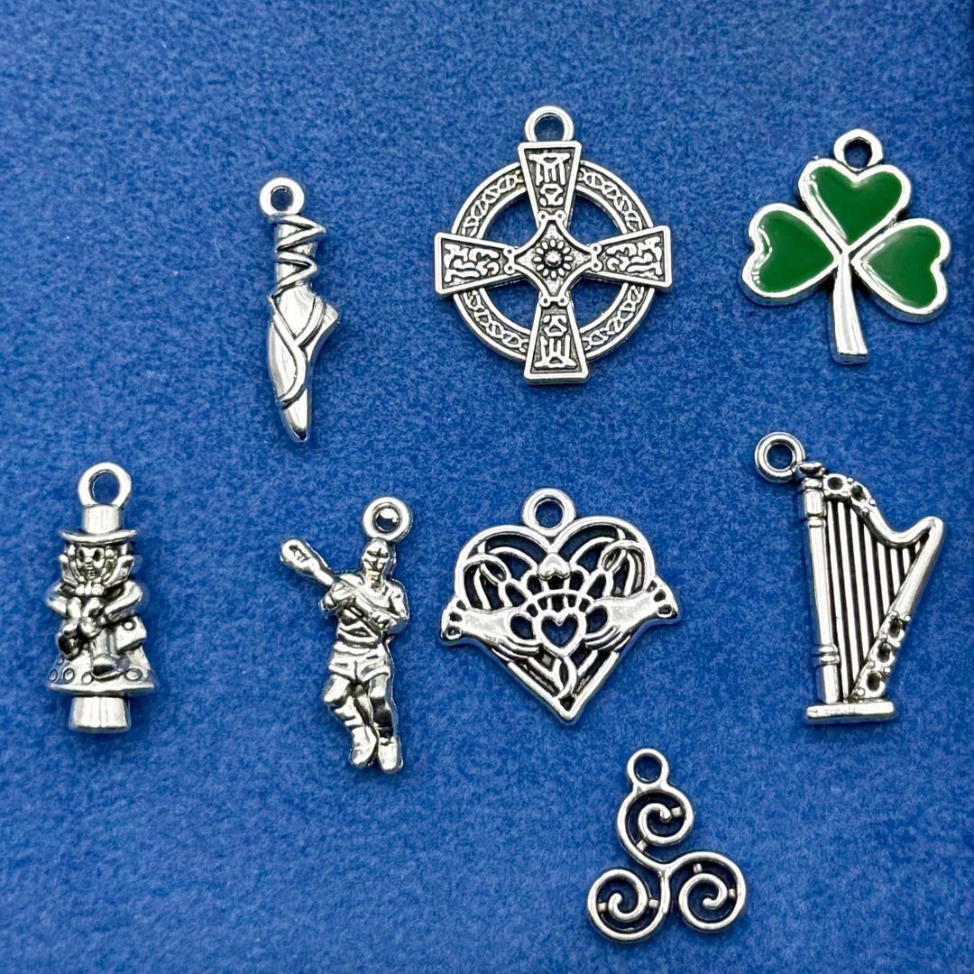 Silver Iconic Irish,ireland and St Patrick’s Charms and Pendants - Set ...
