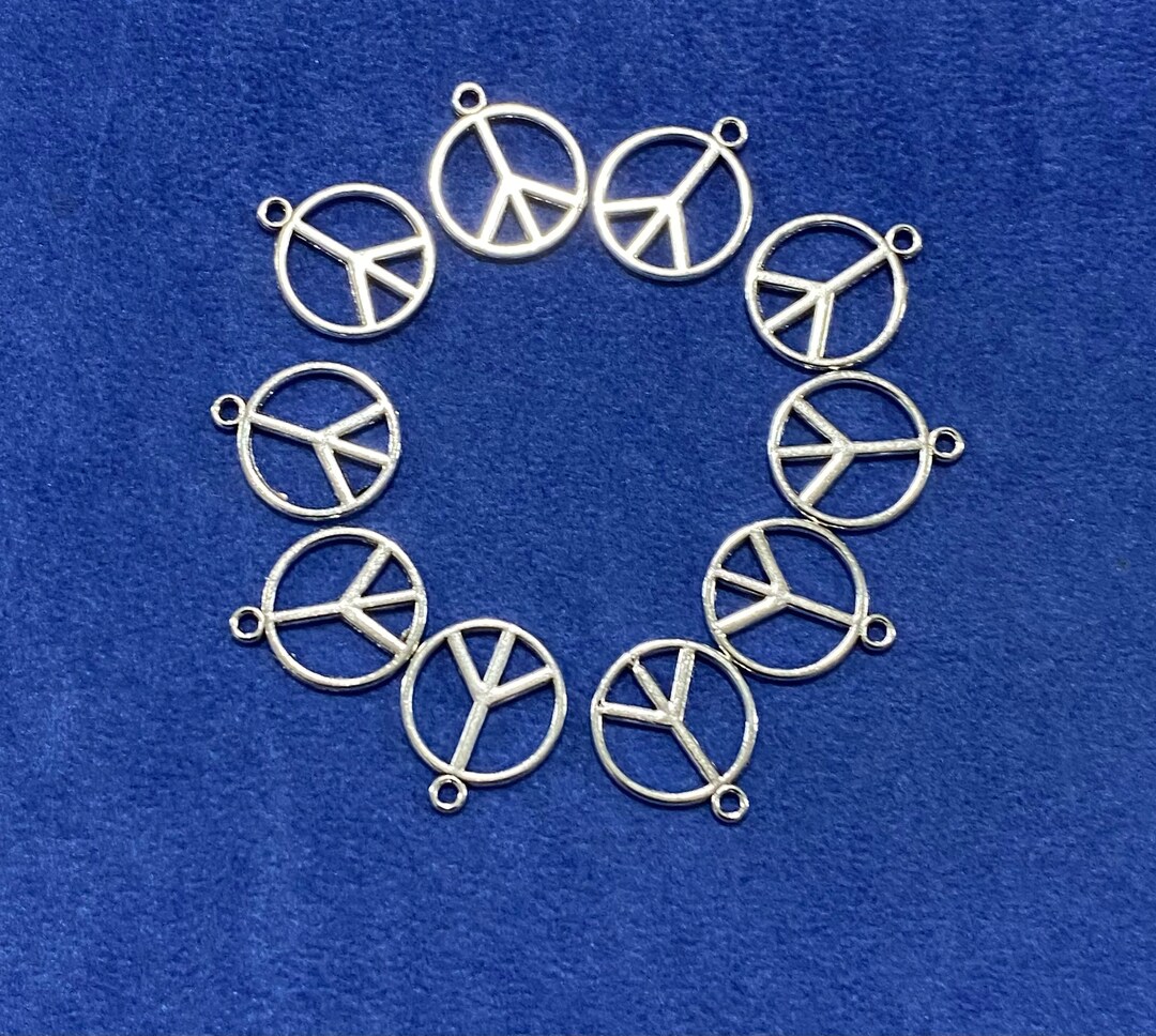 Silver Peace Sign CND the Campaign for Nuclear Disarmament Sign Charm ...