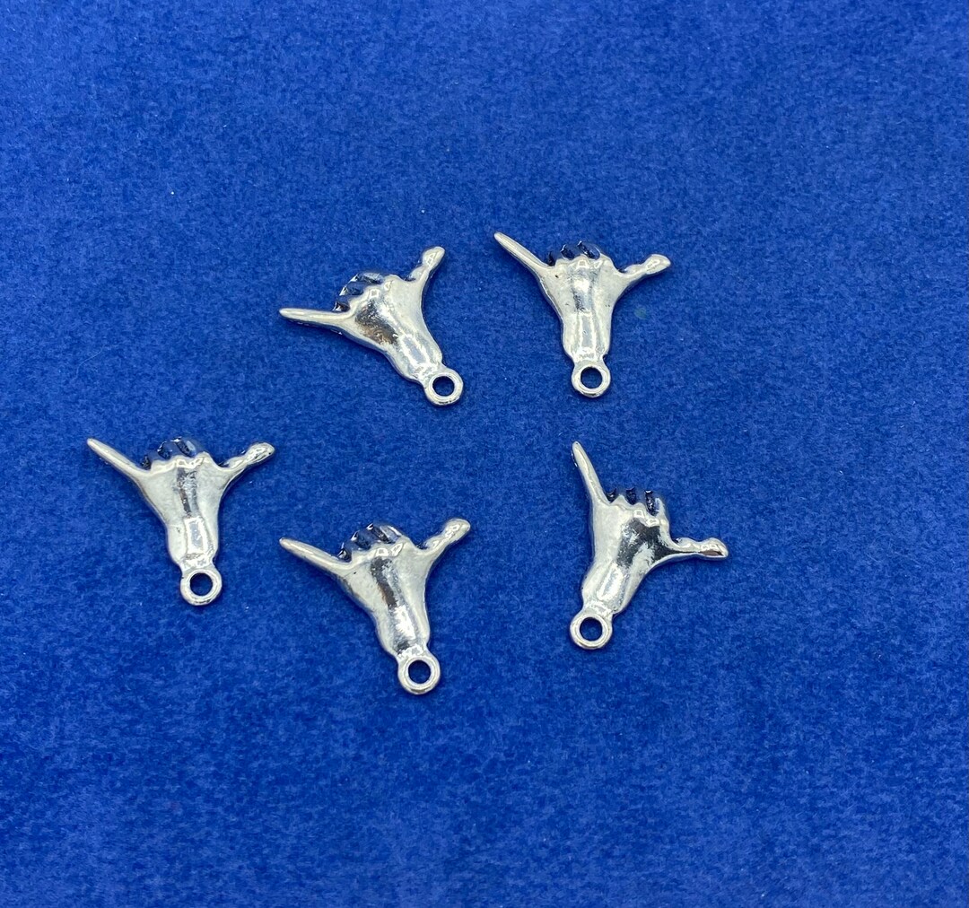 Silver Hawaiian Surfer Hand Sign Symbol ‘ the Shaka’ Charms Pendants ...