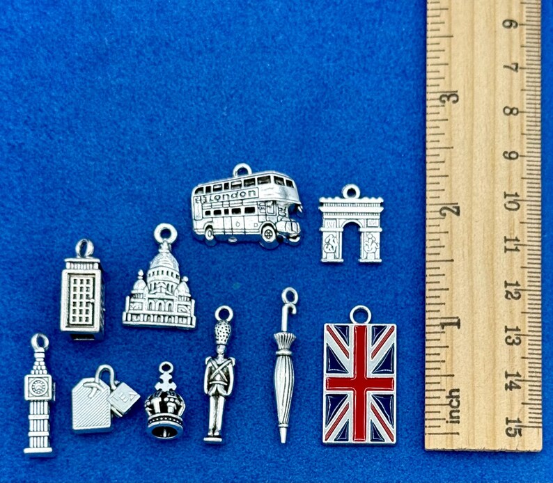 New Silver Iconic London Monuments and Buildings Charms and Pendants ...