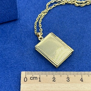 Gold Plated 18kt Book Style Locket With Detailed Engraved Cover ...