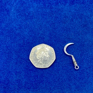 Small Silver Sickle Fantasy Weapon or Tool Charms and Pendants ~ Set of ...