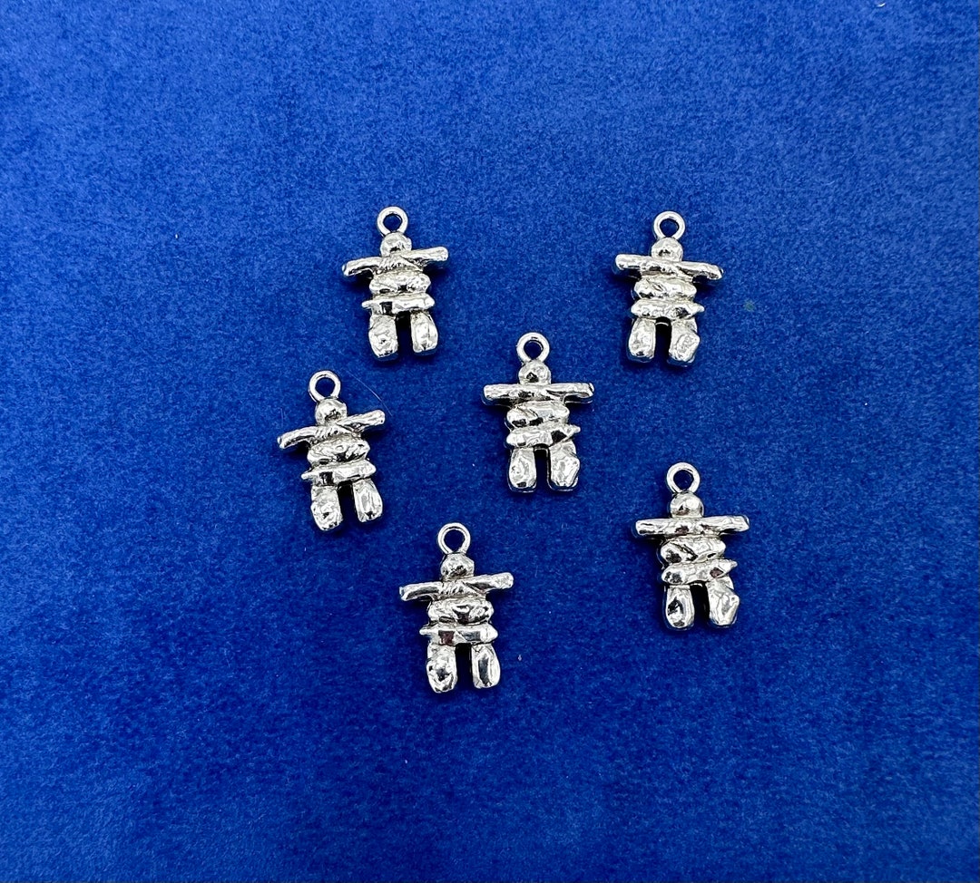 Silver Native North Americas Inuit Inukshuk Landmark Statue Charm ...