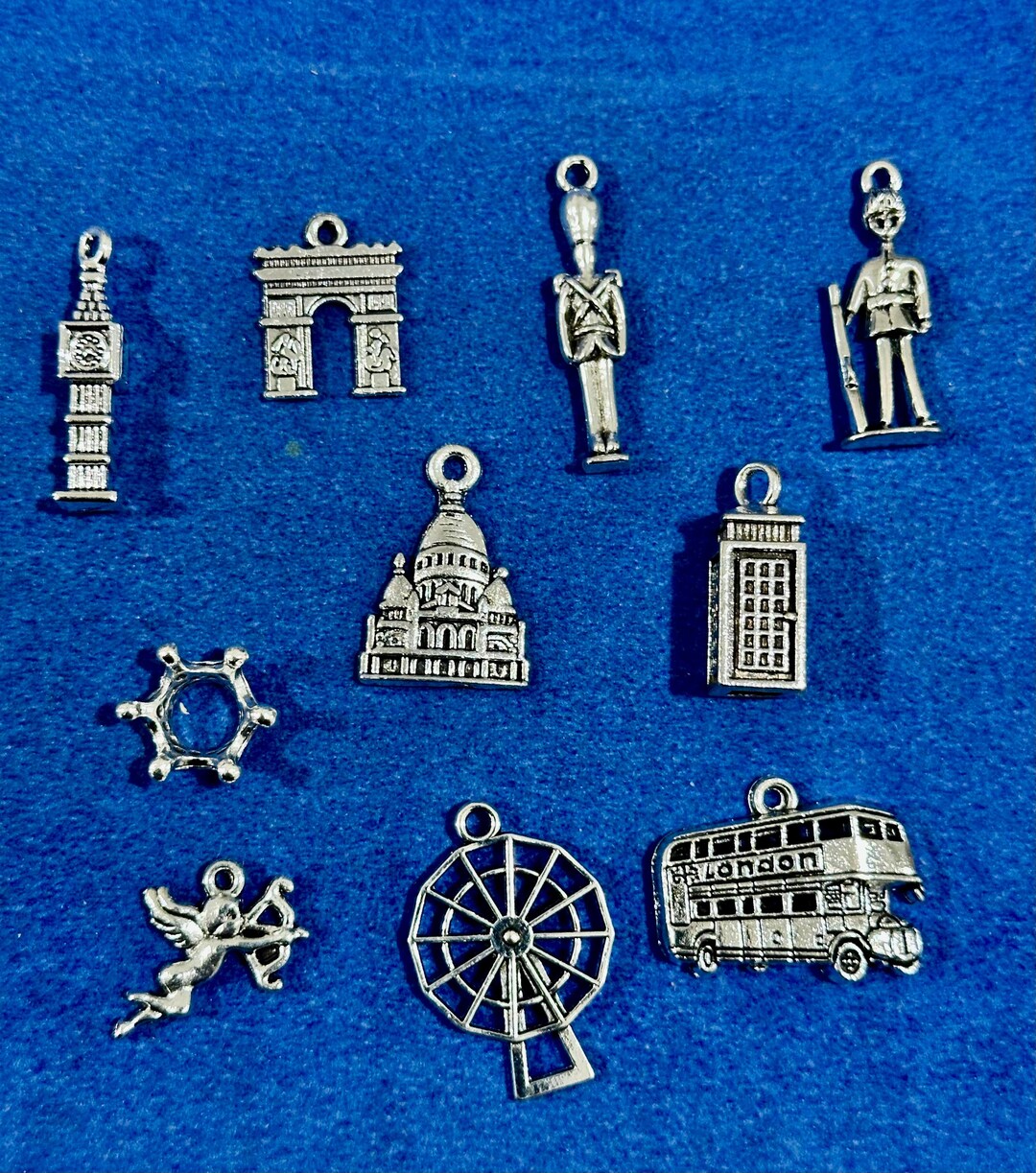 Silver Iconic London Monuments and Buildings Charms and Pendants - Set ...