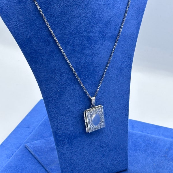 Silver Book Locket - Etsy