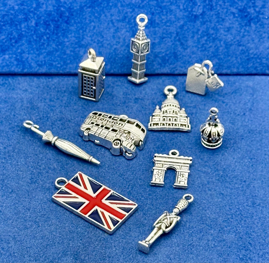 New Silver Iconic London Monuments and Buildings Charms and Pendants ...