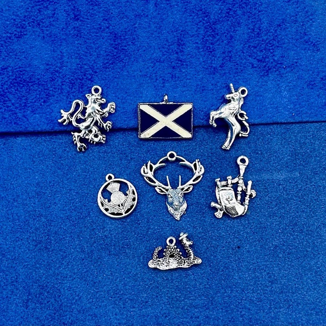 Silver Iconic Scottish, Scotland, Alba and St Andrews Charms and ...