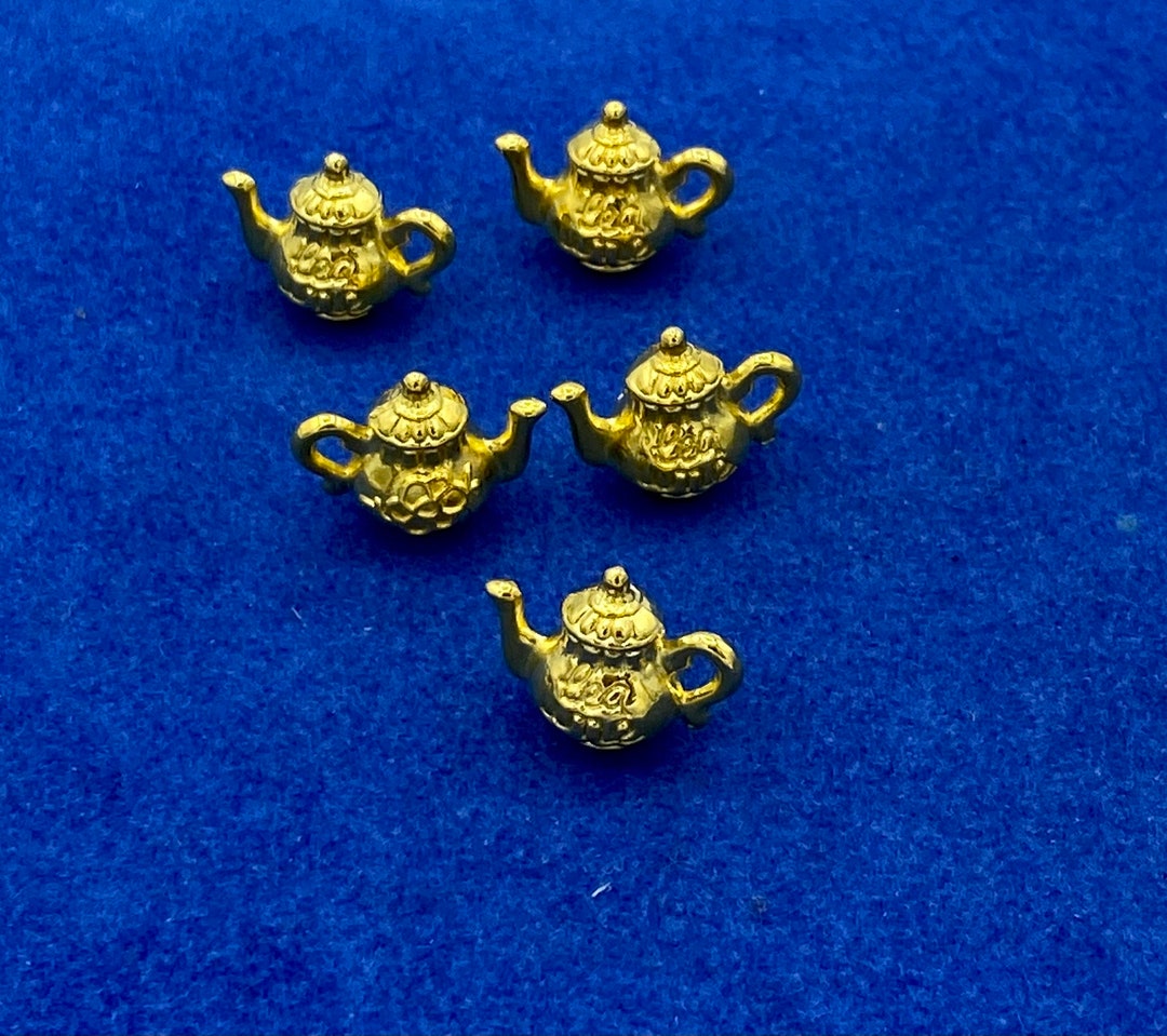 Bright Yellow Gold Teapot Charms Pendant From Alice’s Adventures in ...