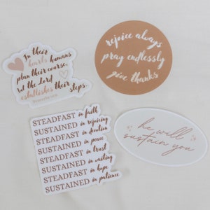 Christian Sticker 4-pack | Aesthetic Sticker Bundle | for a Water ...
