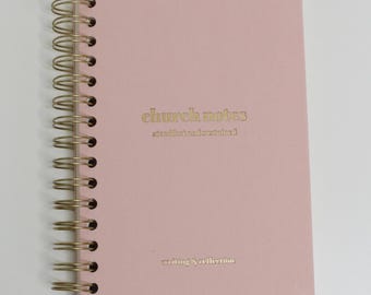 Spiral Church Notes Journal, Minimalist Sermon Notebook, Gifts for ...