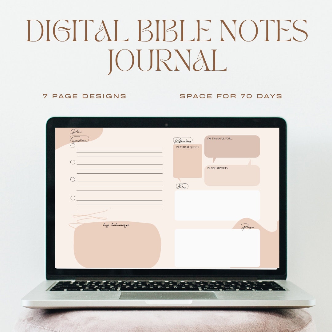 Guided Bible Study Journal: SOAP Method, Verses & Prayer (digital ...