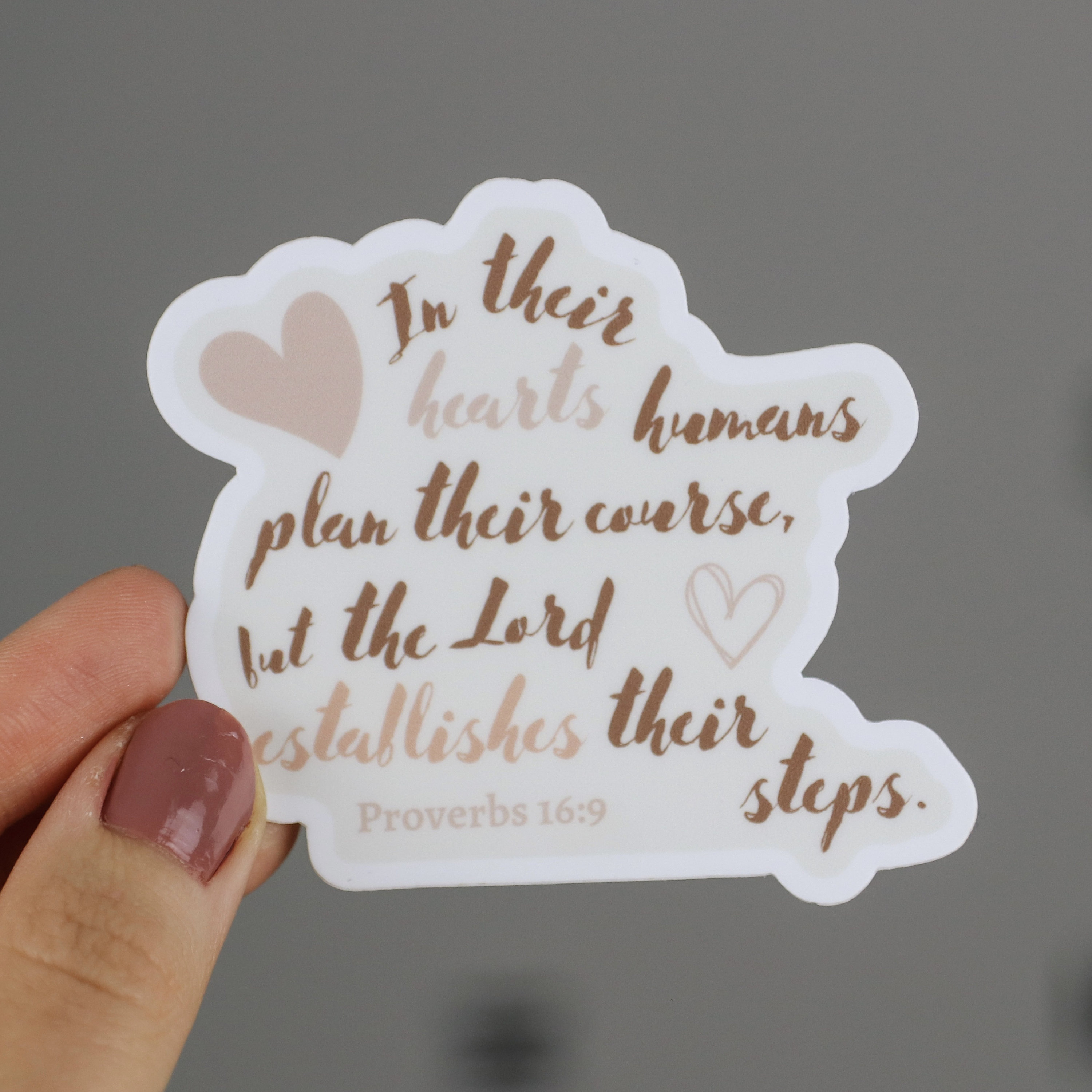 Proverbs 16:9 Sticker Bible Verse Sticker Christian Women Gift Idea ...
