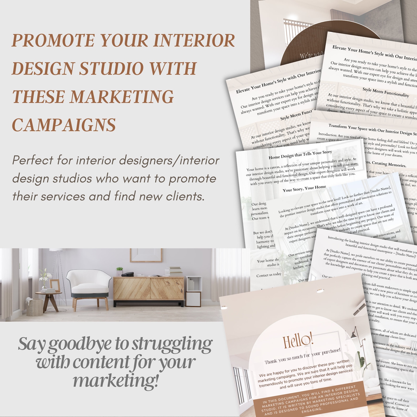 Interior Design Marketing Campaign Templates for Interior Designer ...