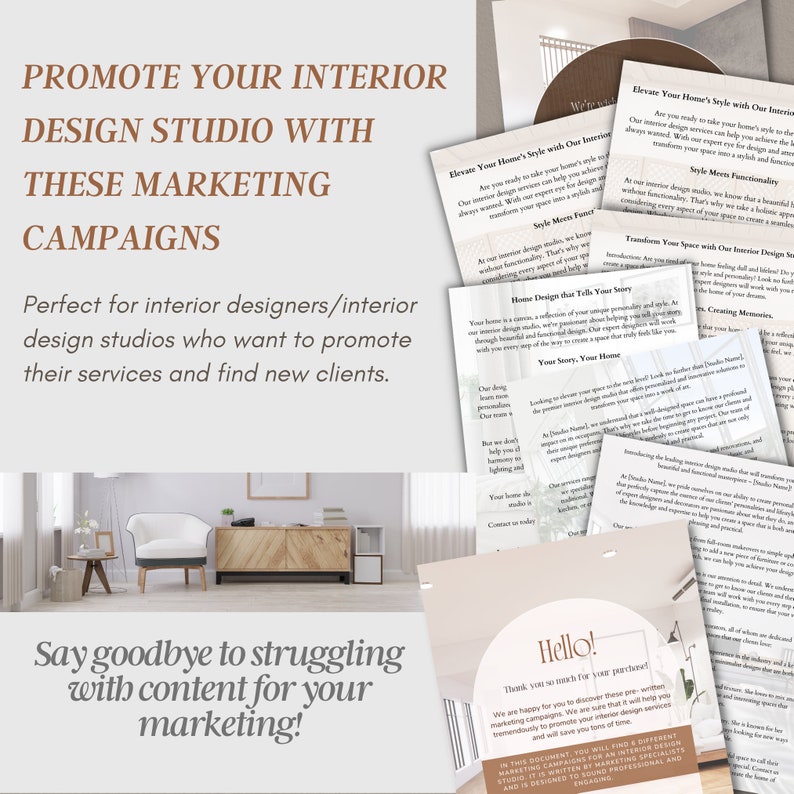 Interior Design Marketing Campaign Templates for Interior Designer ...