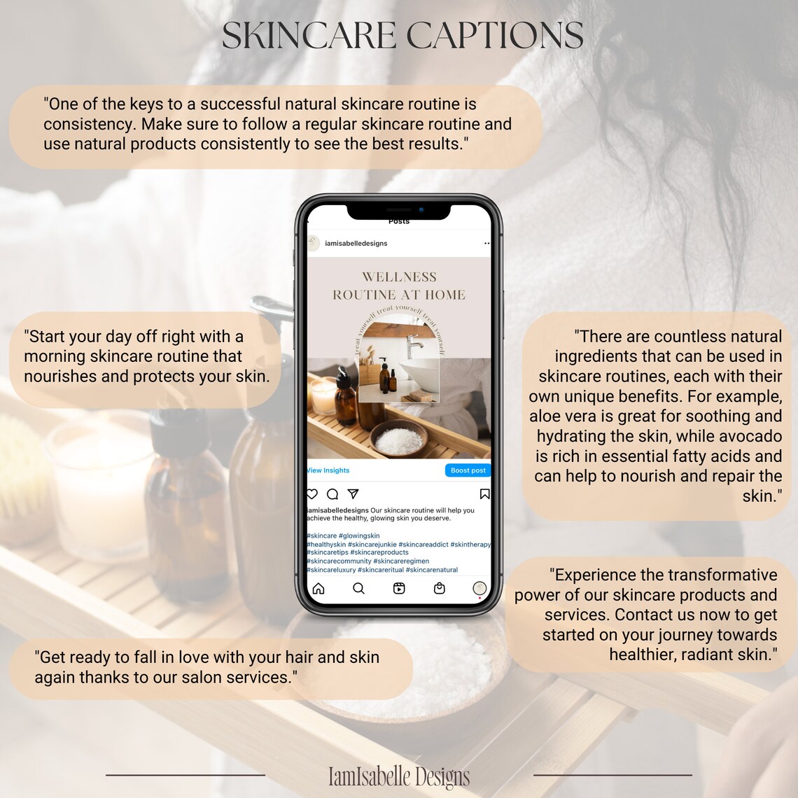 Skincare Captions Esthetician Social Media Content Beauty Salon ...