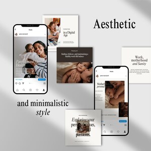 Motherhood Instagram Templates Single Mom Social Media Posts Mom Life ...