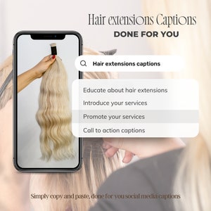 Hair Extensions Captions Hairstylist Social Media Content Instagram ...